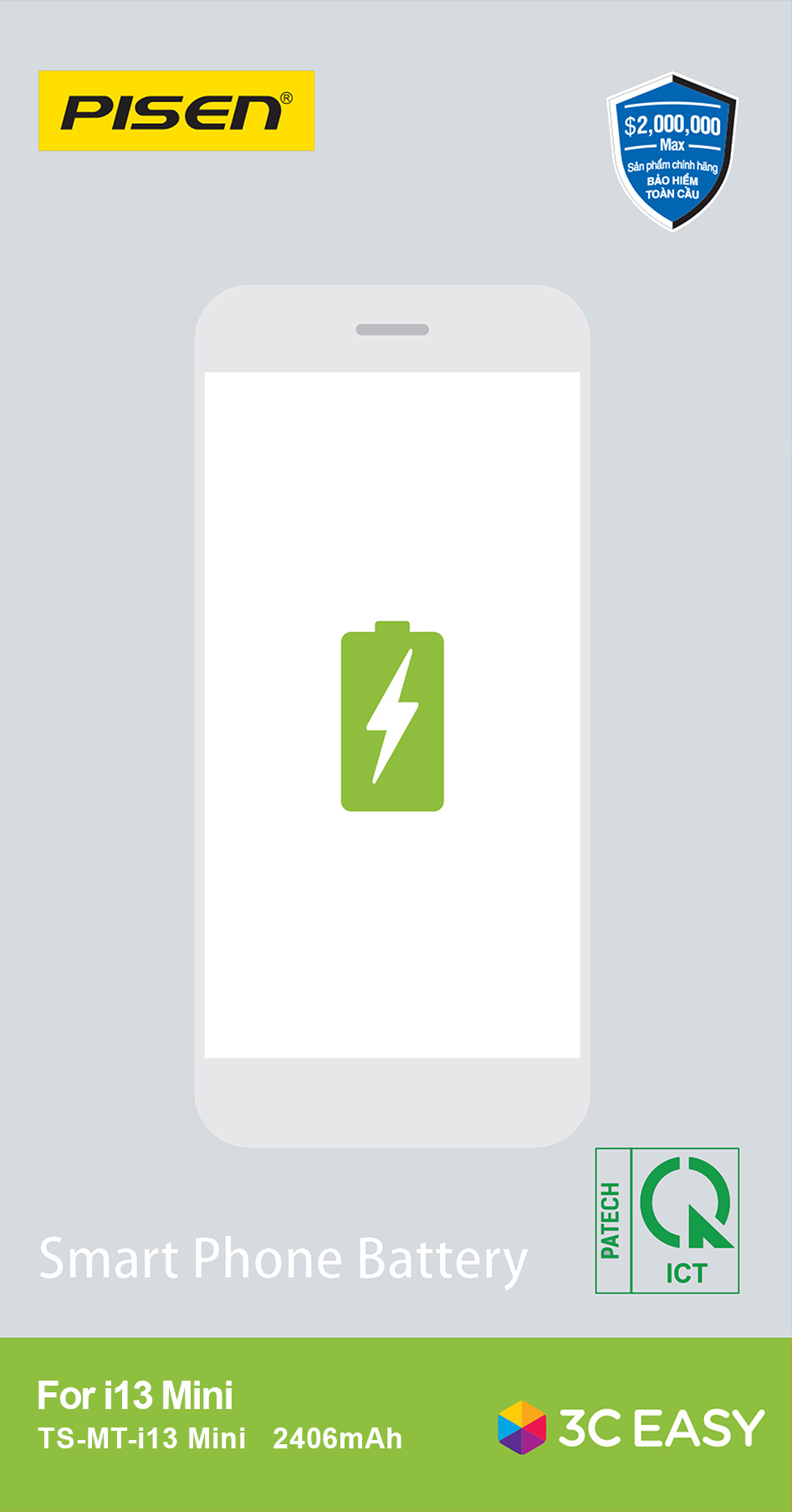 Pin iPhone i13 mini - Pin chuẩn gốc - 2406mAh